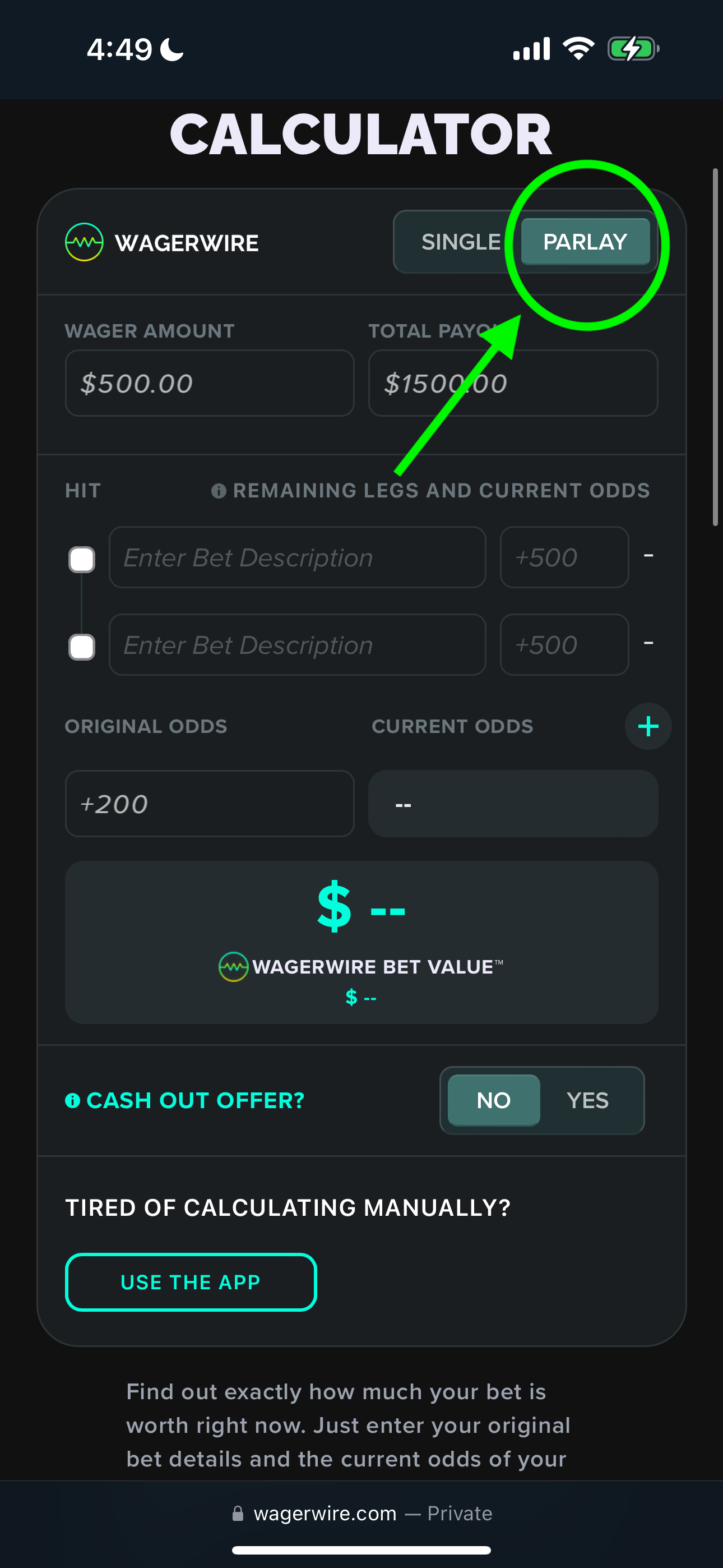 How do I use the Parlay calcluator? – WagerWire